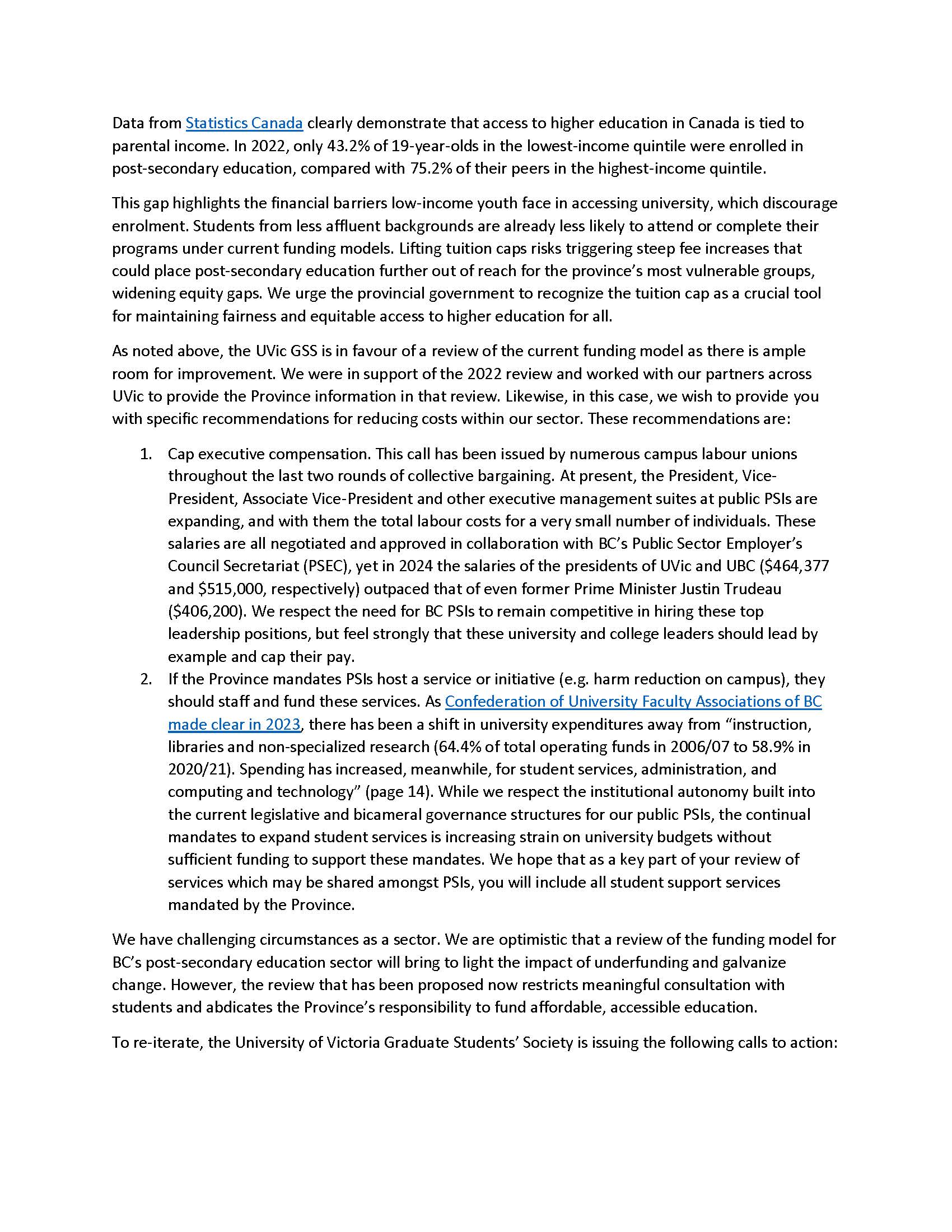 Post-Secondary Institution Review - University of Victoria Graduate ...